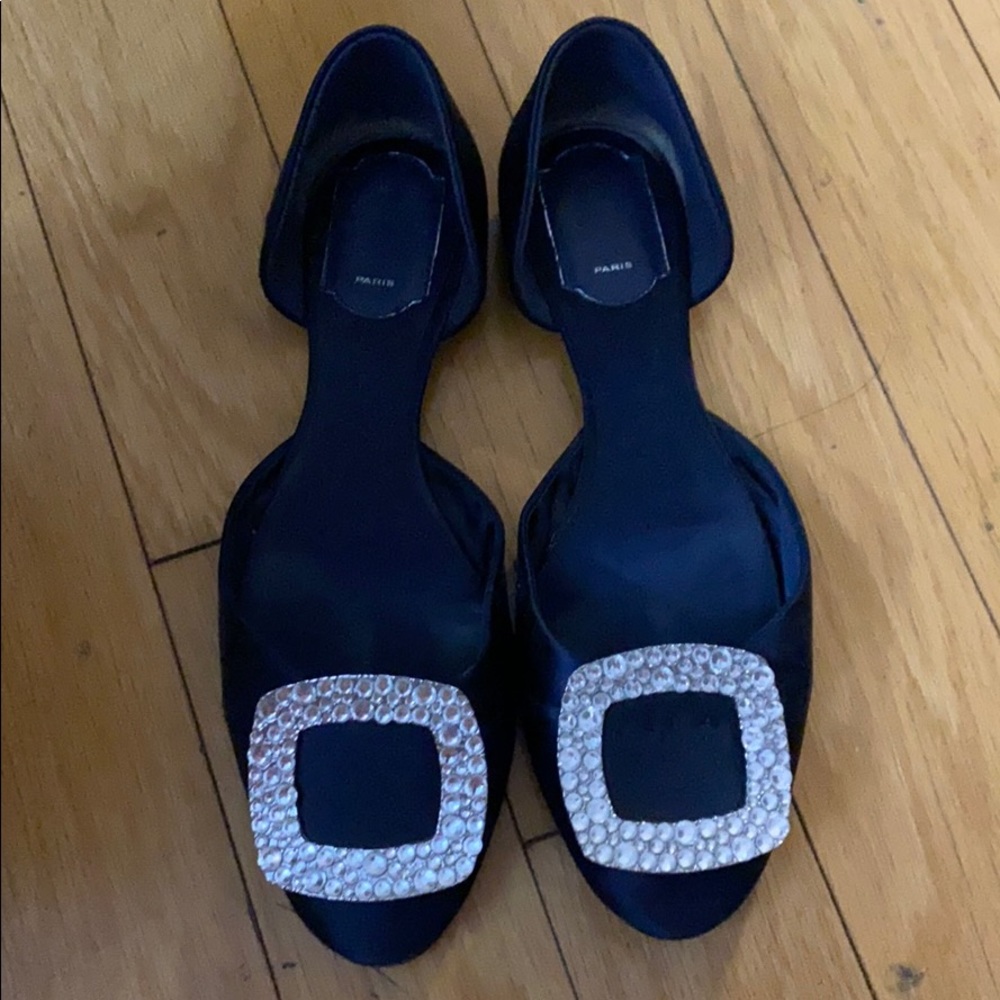 Roger Vivier Design Chips Strass Ballerina Flats - Gem
